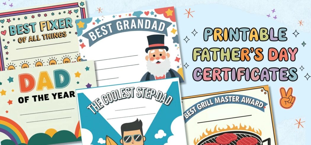 Father's Day Certificates - World of Printables
