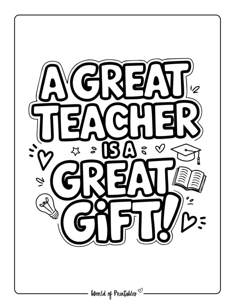 Teacher Appreciation Coloring Pages – Fun Printables to Say Thank You ...