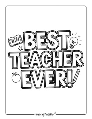 Teacher Appreciation Coloring Pages – Fun Printables to Say Thank You ...