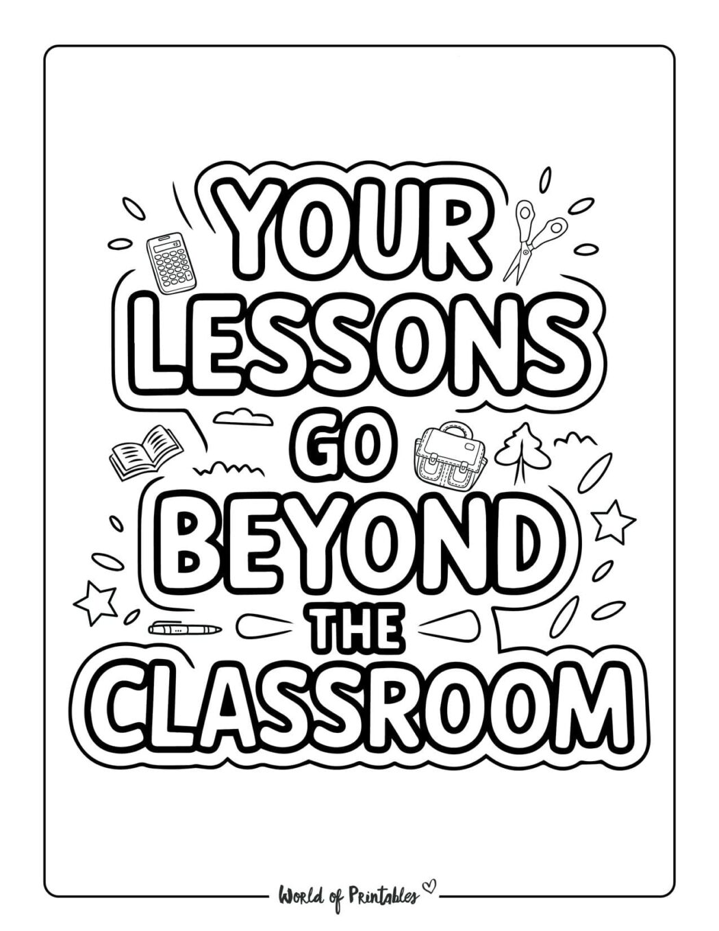 Teacher Appreciation Coloring Pages – Fun Printables to Say Thank You ...