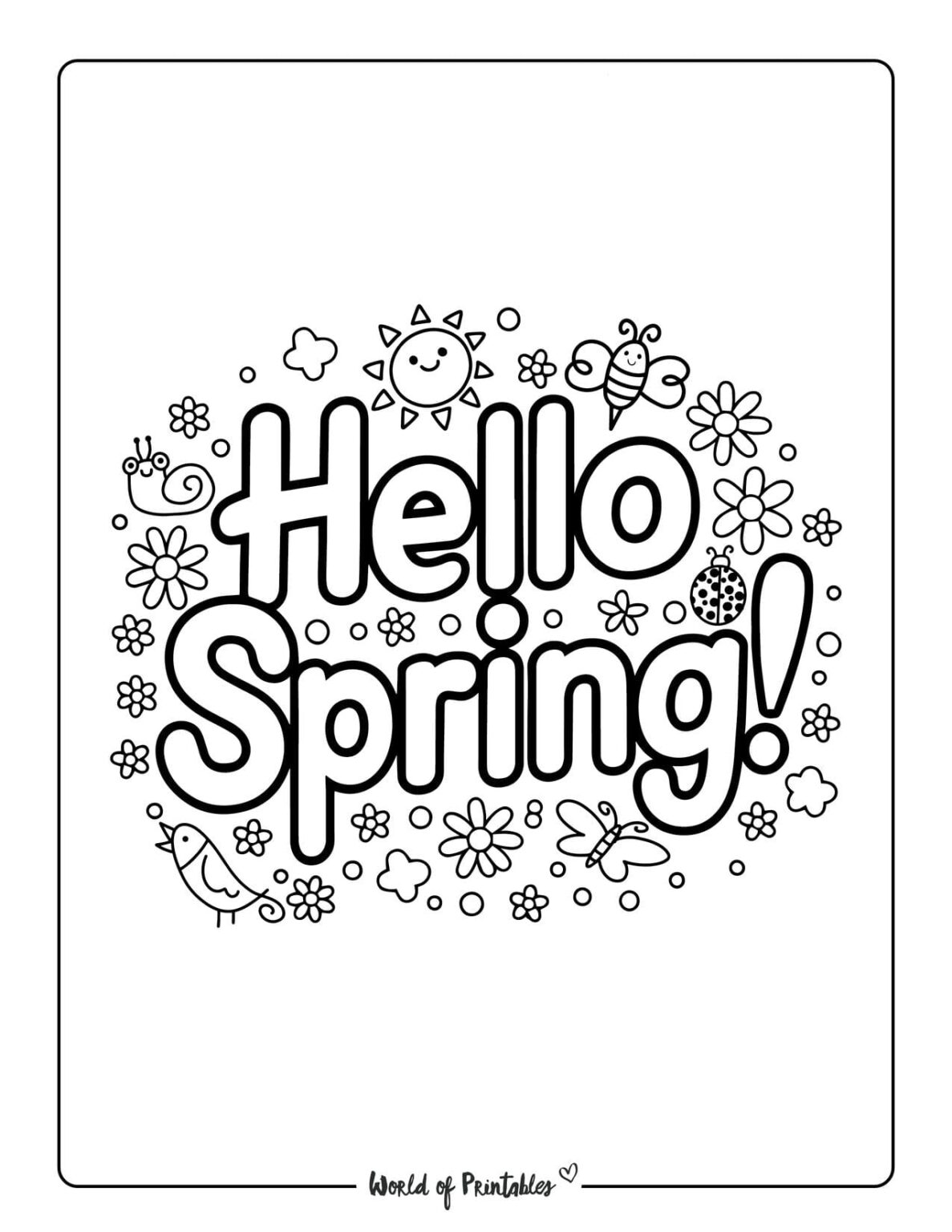 Spring Coloring Pages - World of Printables