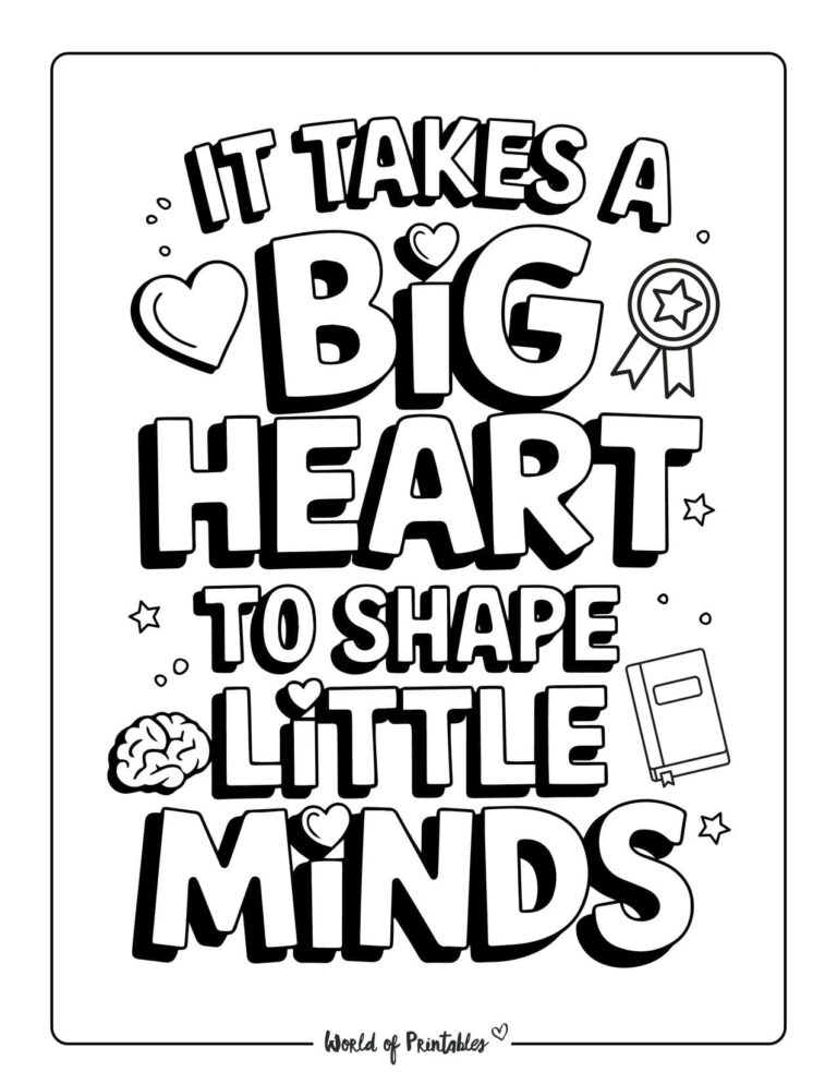 Teacher Appreciation Coloring Pages – Fun Printables to Say Thank You ...