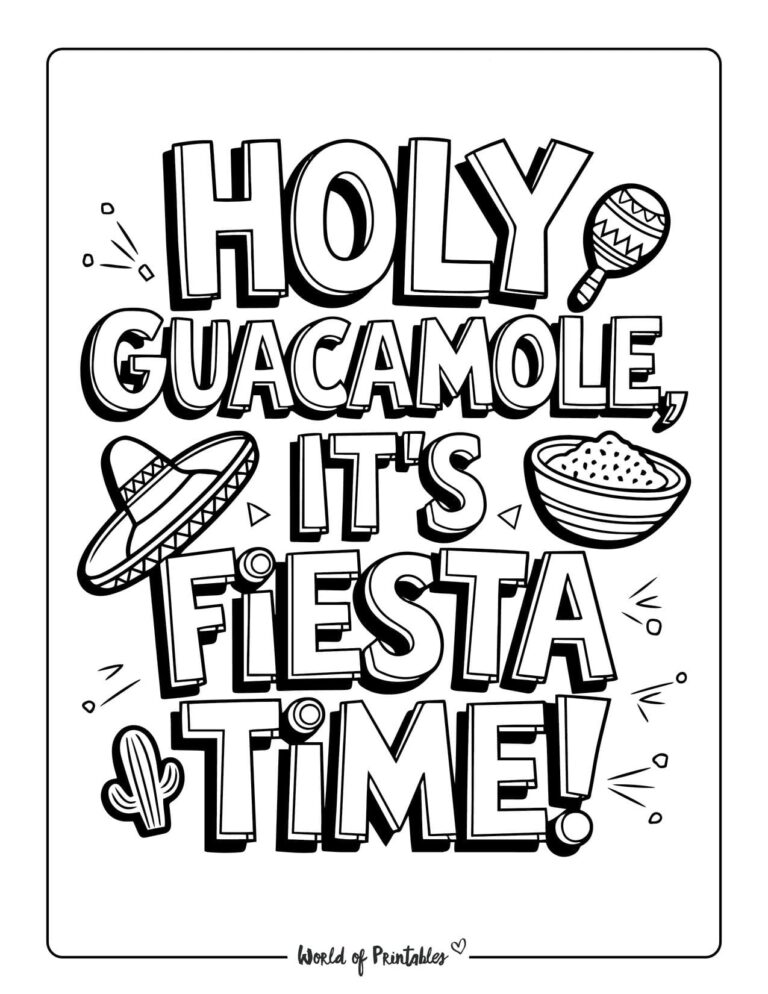 Cinco de Mayo Coloring Pages – Fun & Festive Printables! - World of ...