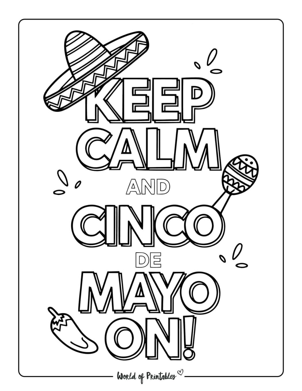 Cinco de Mayo Coloring Pages – Fun & Festive Printables! - World of ...