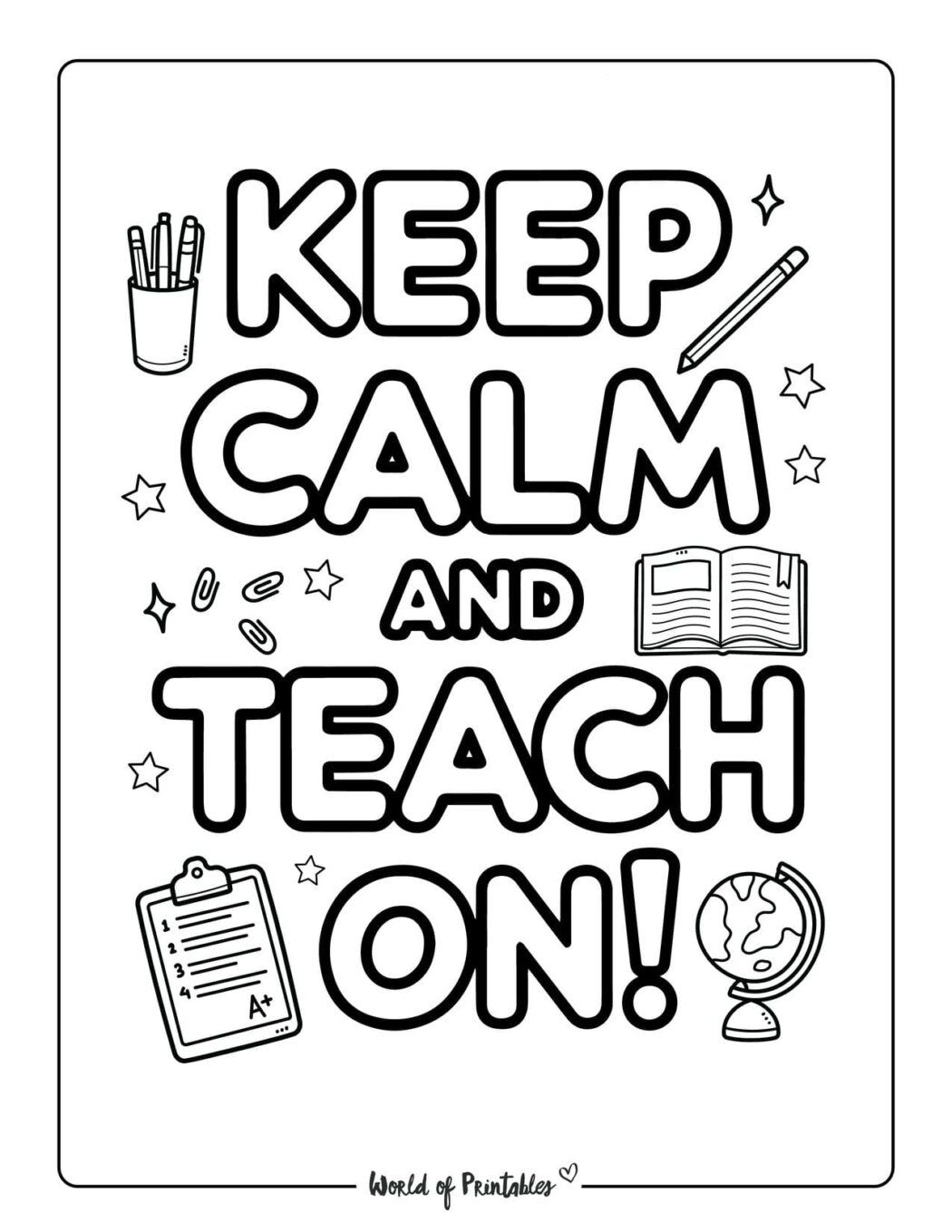 Teacher Appreciation Coloring Pages – Fun Printables to Say Thank You ...