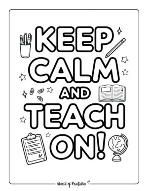 Teacher Appreciation Coloring Pages – Fun Printables to Say Thank You ...