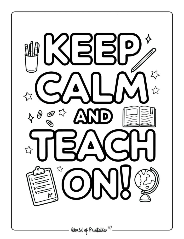 Teacher Appreciation Coloring Pages – Fun Printables to Say Thank You ...