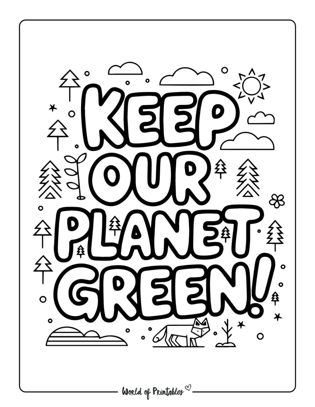 Earth Day Coloring Pages – Fun & Educational! - World of Printables