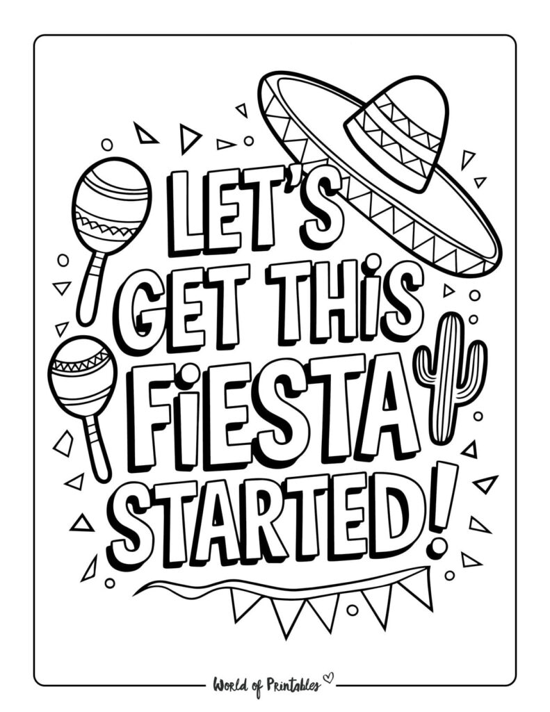 Cinco de Mayo Coloring Pages – Fun & Festive Printables! - World of ...