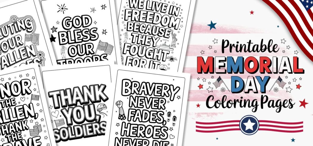 Memorial Day Coloring Pages – Honor & Remember Our Heroes - World of ...