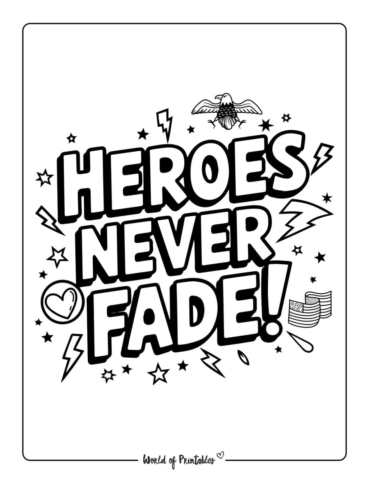 Memorial Day Coloring Pages – Honor & Remember Our Heroes - World of ...