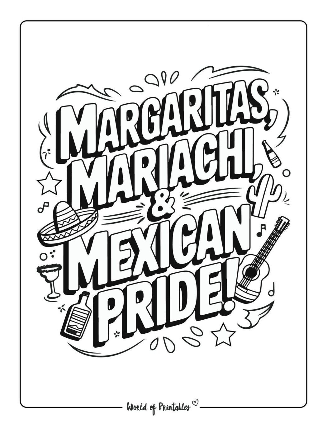 Cinco de Mayo Coloring Pages – Fun & Festive Printables! - World of ...