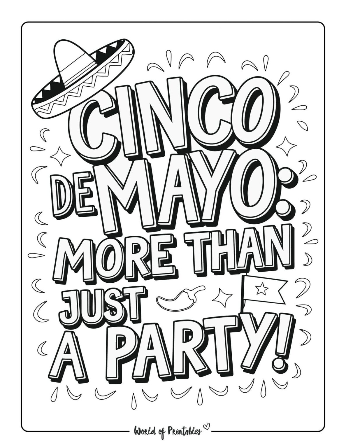 Cinco de Mayo Coloring Pages – Fun & Festive Printables! - World of ...