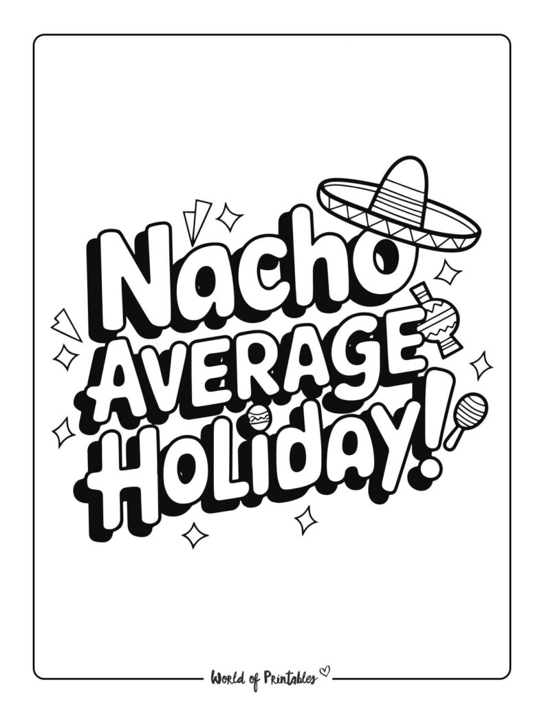Cinco de Mayo Coloring Pages – Fun & Festive Printables! - World of ...