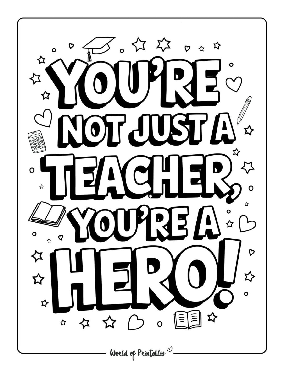 Teacher Appreciation Coloring Pages – Fun Printables to Say Thank You ...