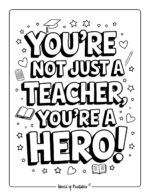 Teacher Appreciation Coloring Pages – Fun Printables to Say Thank You ...