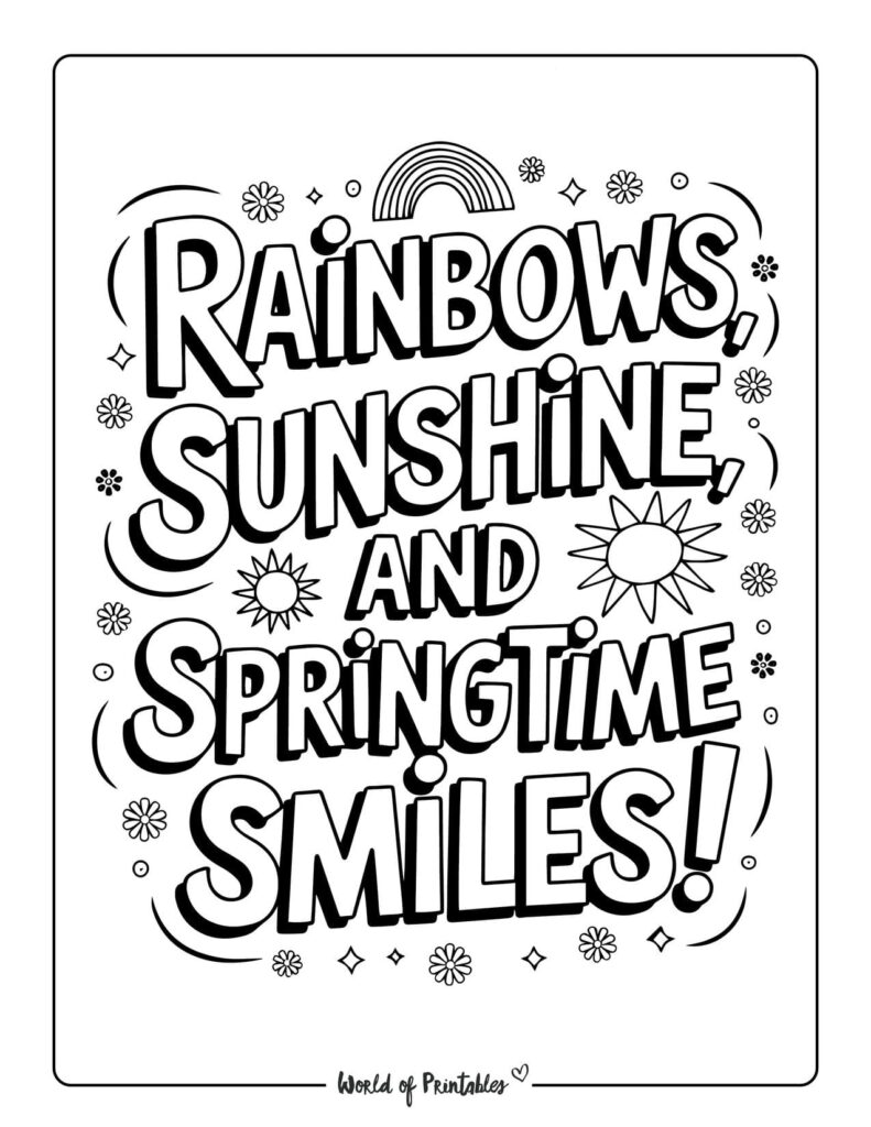 Spring Coloring Pages - World of Printables
