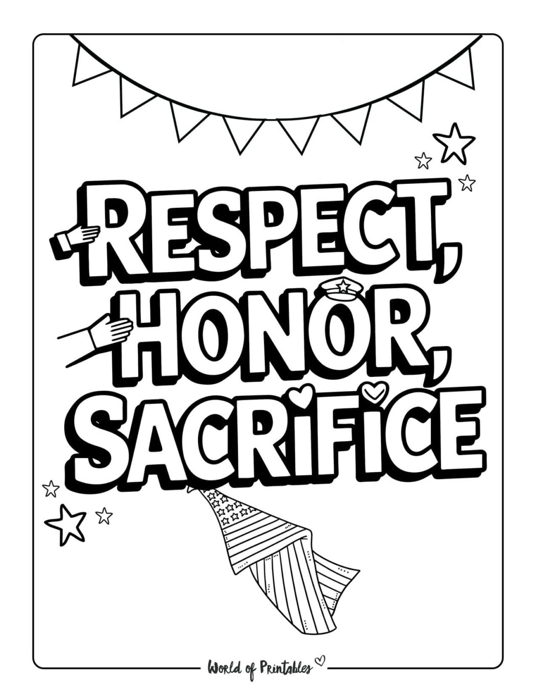 Memorial Day Coloring Pages – Honor & Remember Our Heroes - World of ...
