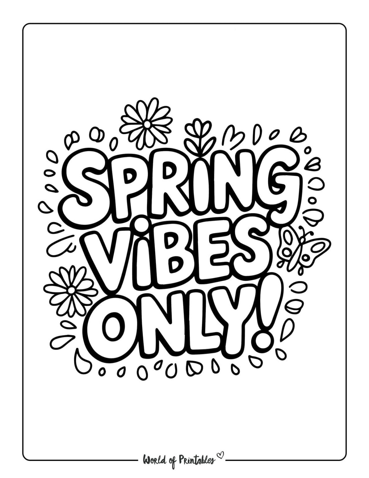 Spring Coloring Pages - World of Printables