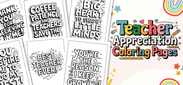 Teacher Appreciation Coloring Pages – Fun Printables to Say Thank You ...