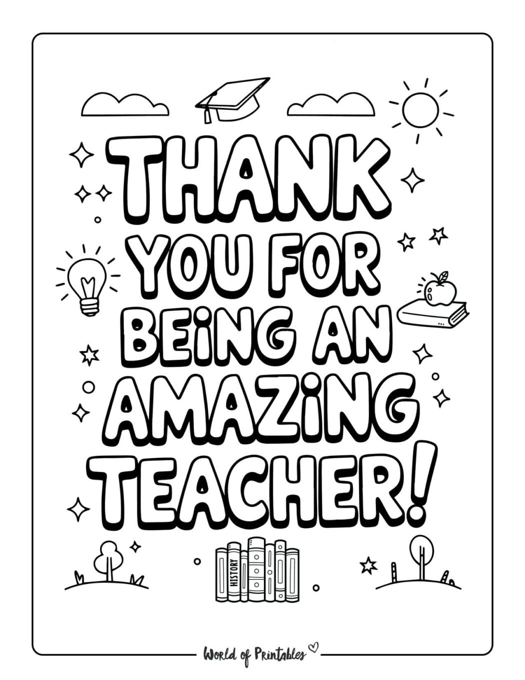 Teacher Appreciation Coloring Pages – Fun Printables to Say Thank You ...