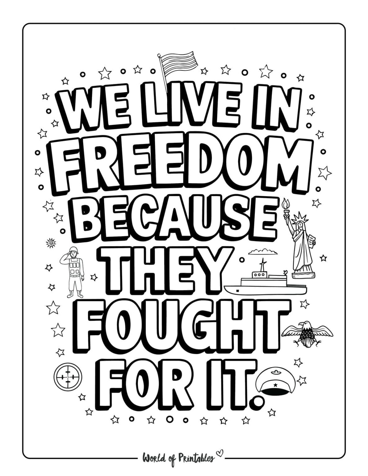 Memorial Day Coloring Pages – Honor & Remember Our Heroes - World of ...