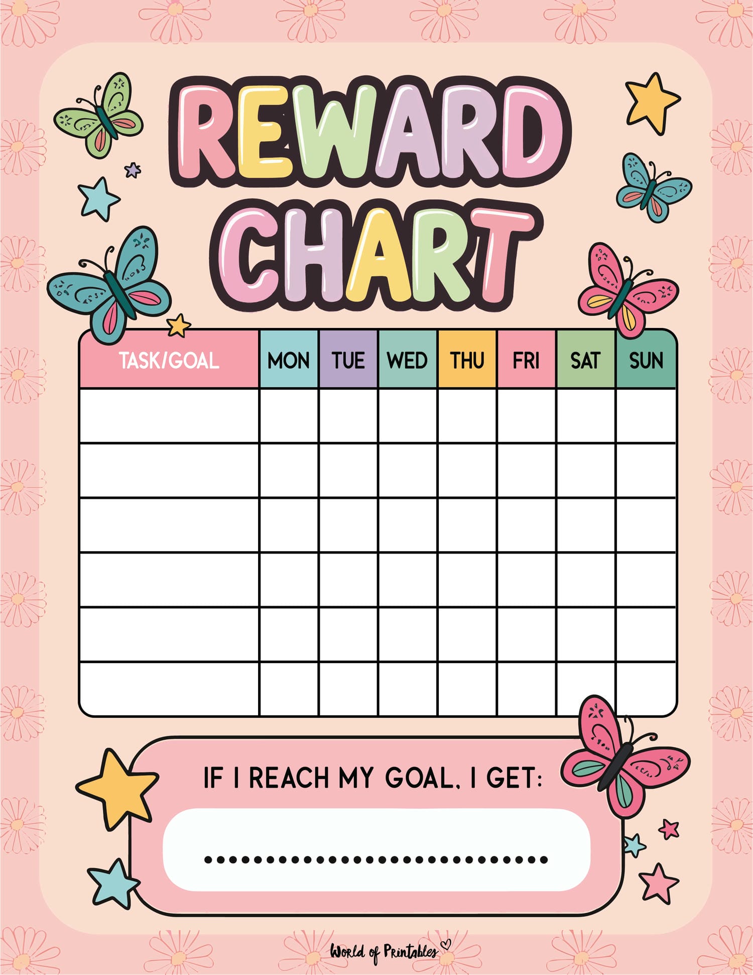 Rewards Chart Printable - 20+ Free Templates! - World of Printables