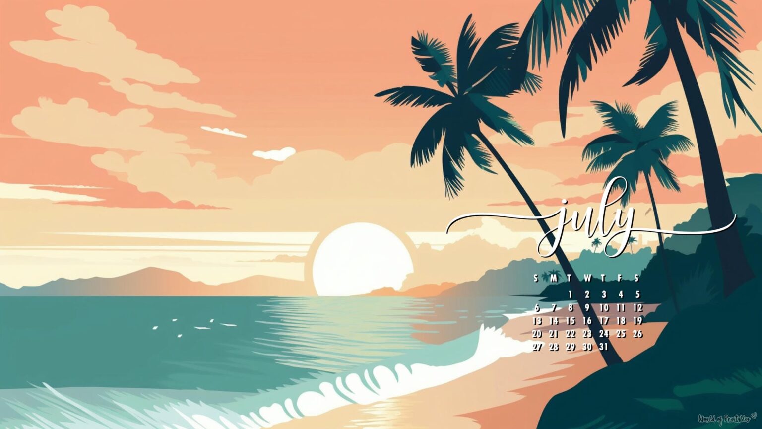 July Calendar Wallpaper - 80 Best Styles For Your Desktop Or Phone ...