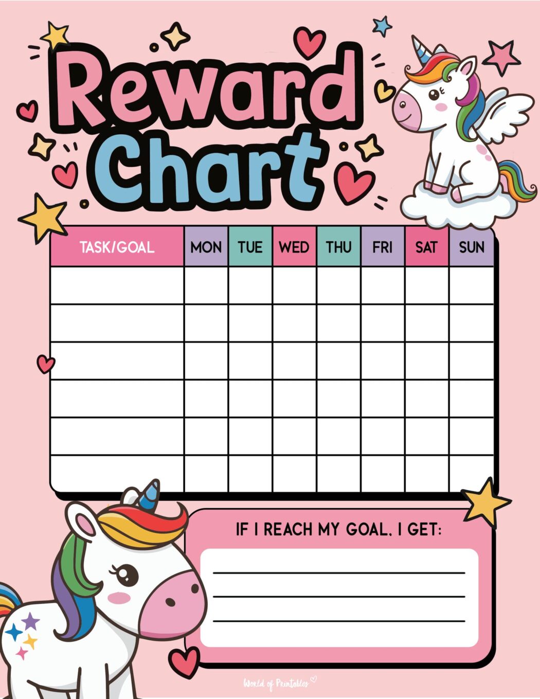 Rewards Chart Printable - 20+ Free Templates! - World of Printables