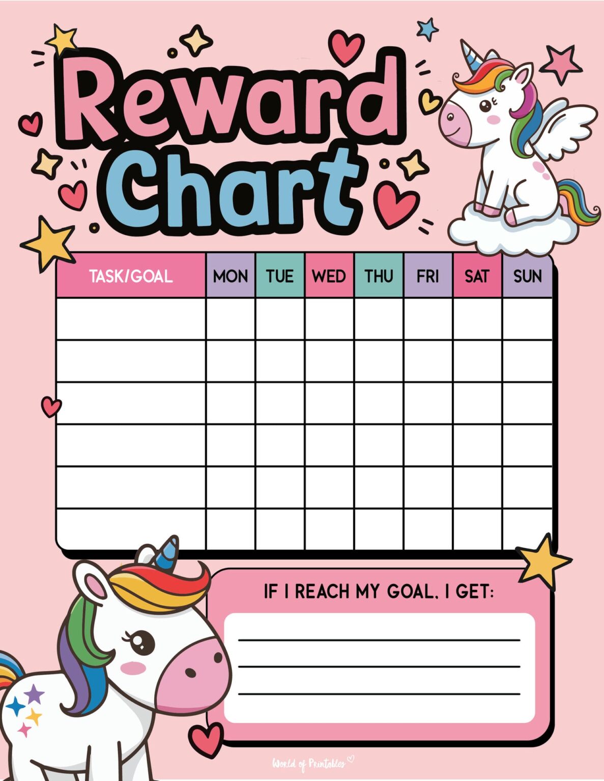Rewards Chart Printable - 20+ Free Templates! - World of Printables