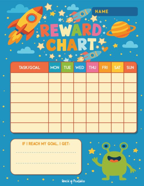 Rewards Chart Printable - 20+ Free Templates! - World of Printables