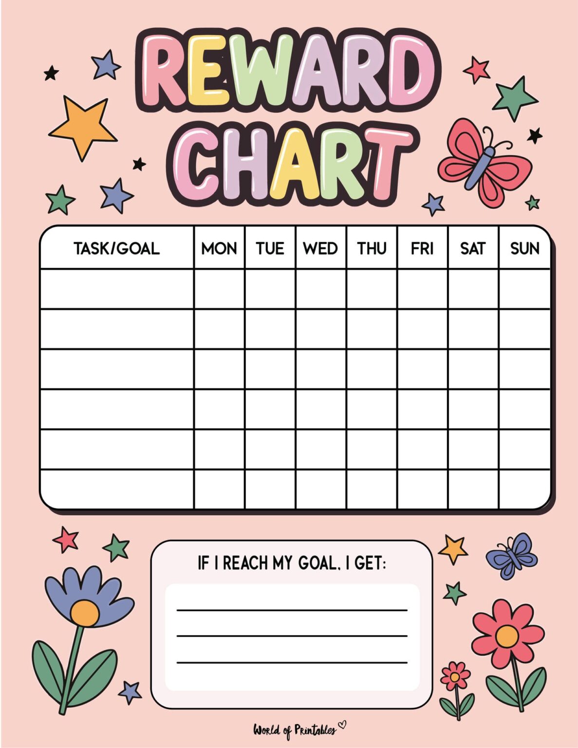 Rewards Chart Printable - 20+ Free Templates! - World of Printables