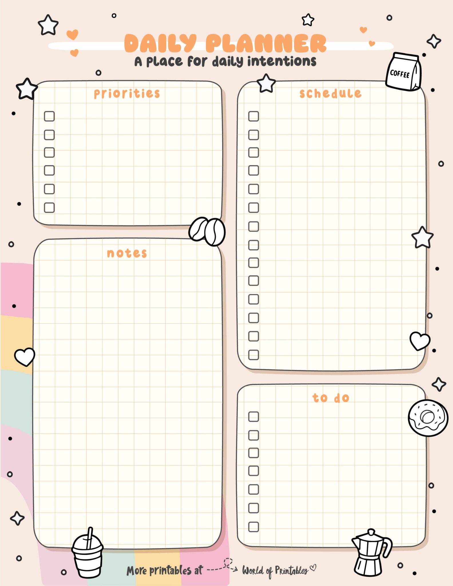 Download Daily Planner Templates PDF - World of Printables