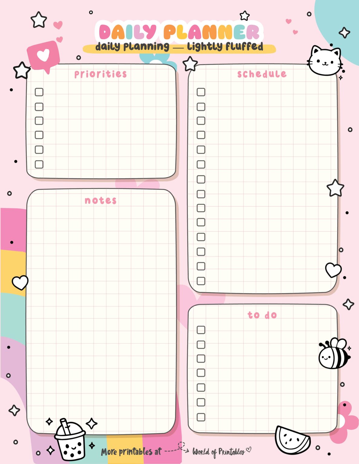 Download Daily Planner Templates PDF - World of Printables