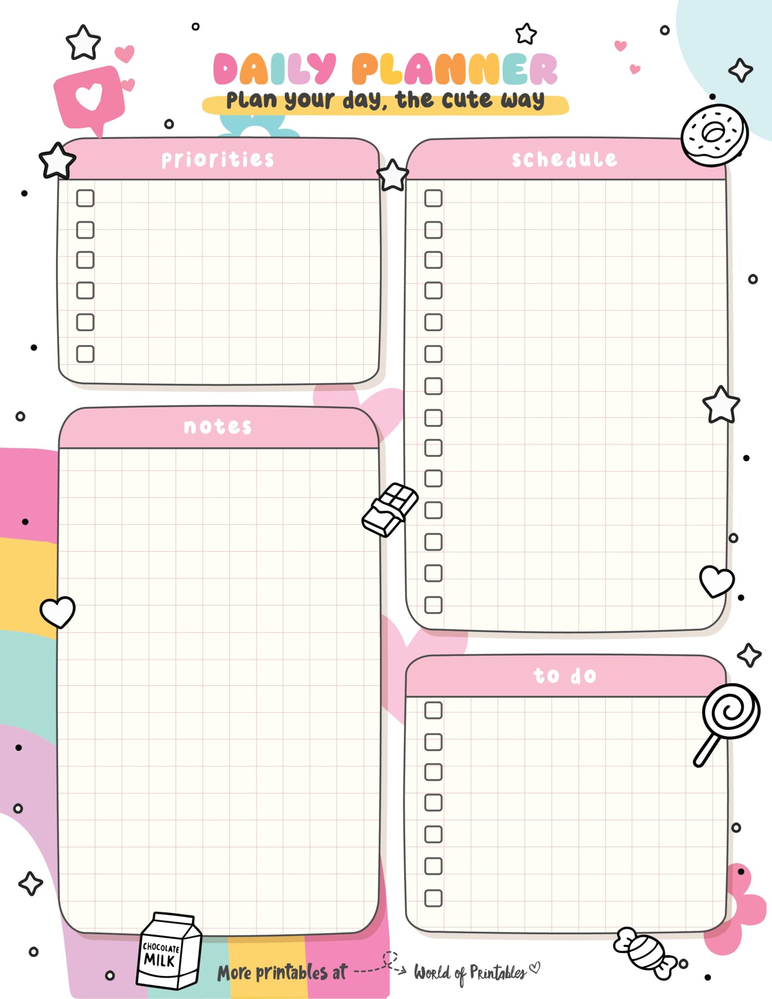 Download Daily Planner Templates PDF - World of Printables