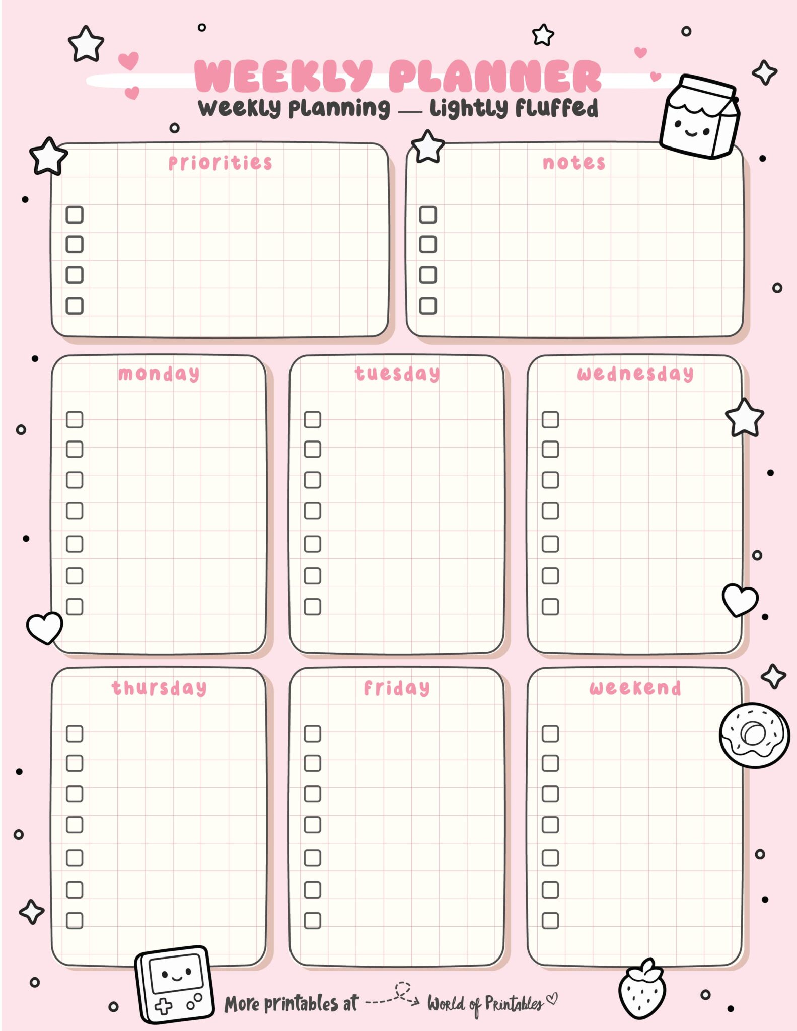 Weekly Planner Templates - World of Printables