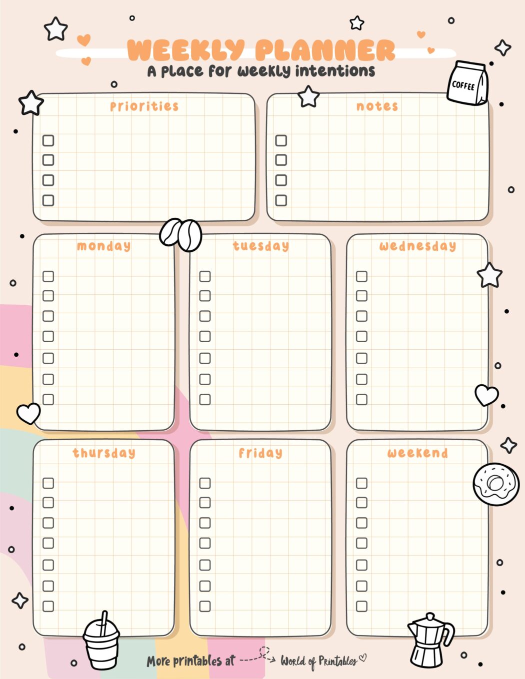 Weekly Planner Templates - World of Printables