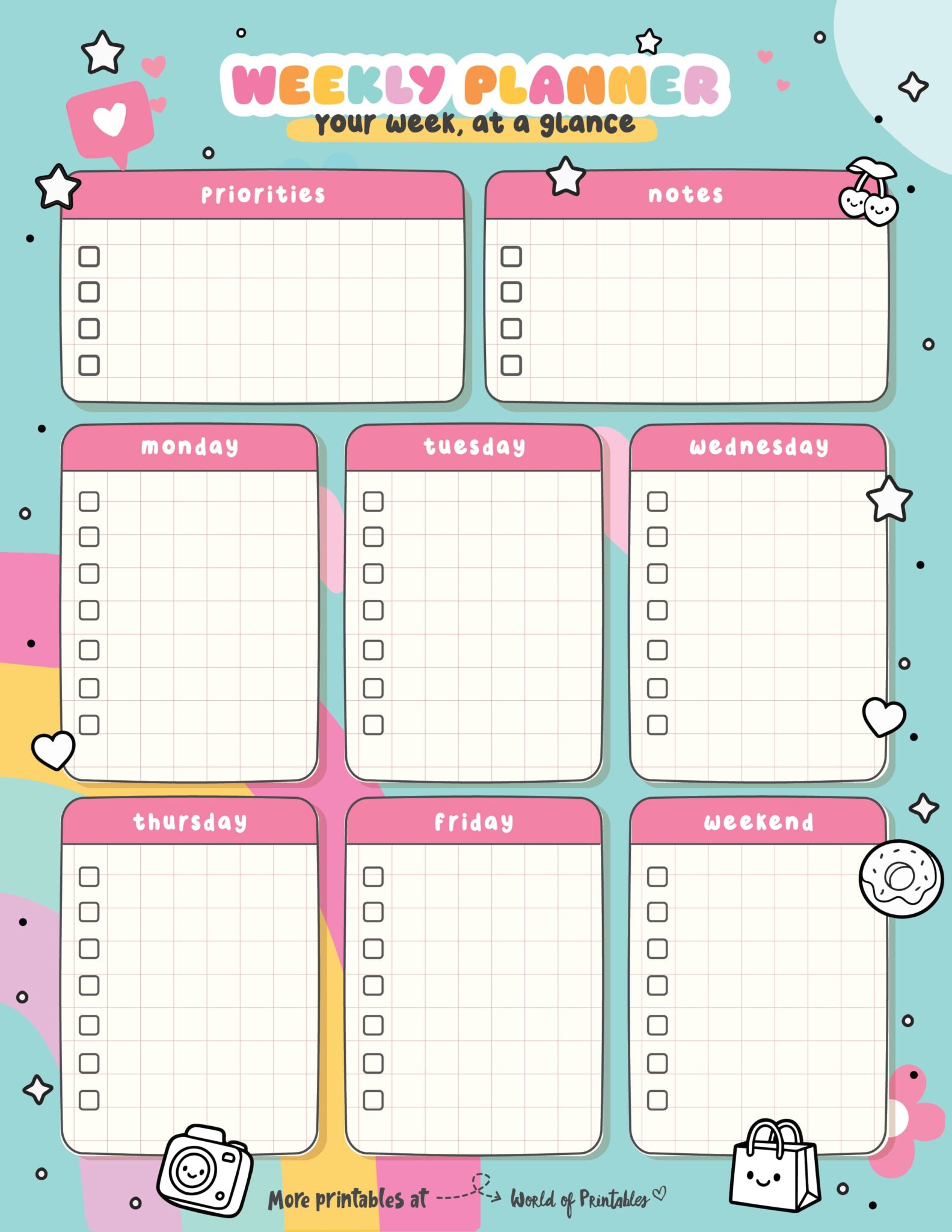 Weekly Planner Templates - World of Printables