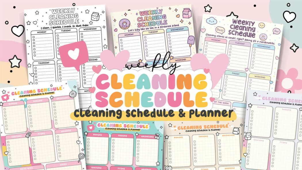 Weekly Cleaning Schedules - 150+ Free Printable Templates - World of ...