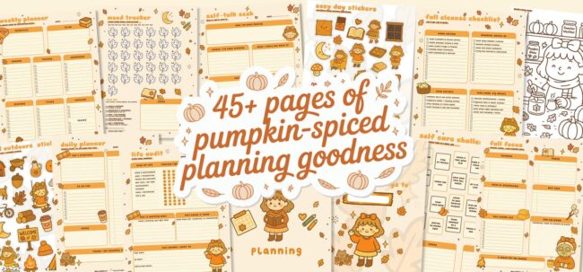 Cute Printable Fall Planner: 45+ Pages of Pumpkin-Spiced Goodness ...