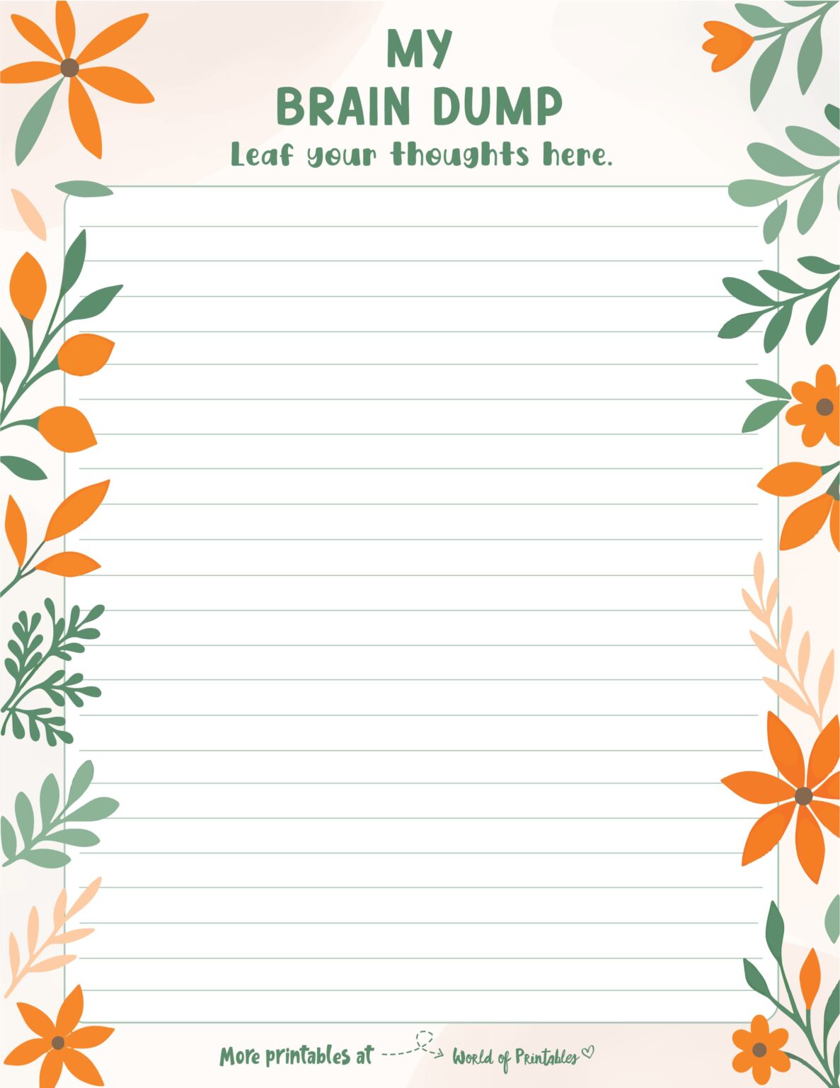 Brain Dump Templates - World of Printables