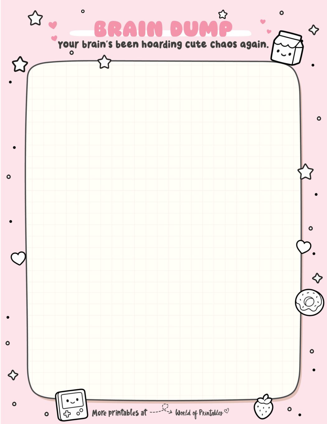 Brain Dump Templates - World of Printables