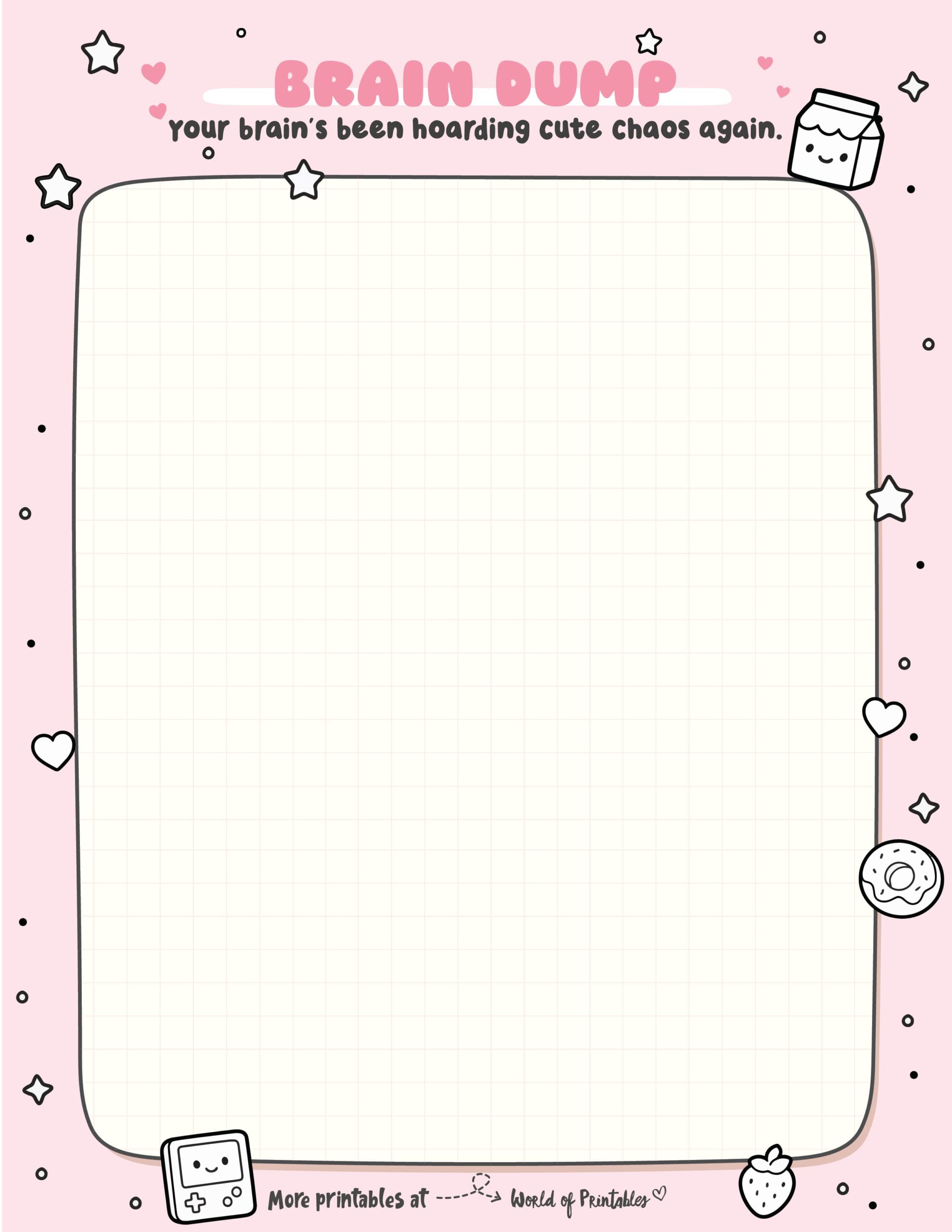 Brain Dump Templates - World of Printables