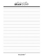 Brain Dump Templates - World of Printables