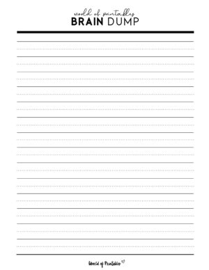 Brain Dump Templates - World of Printables