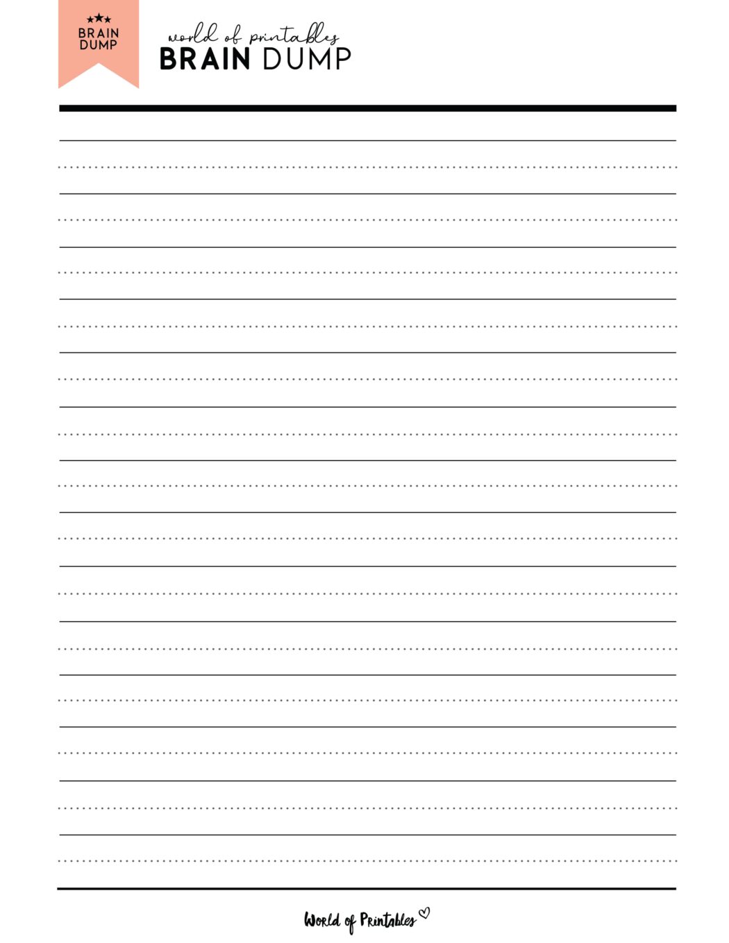 Brain Dump Templates - World of Printables
