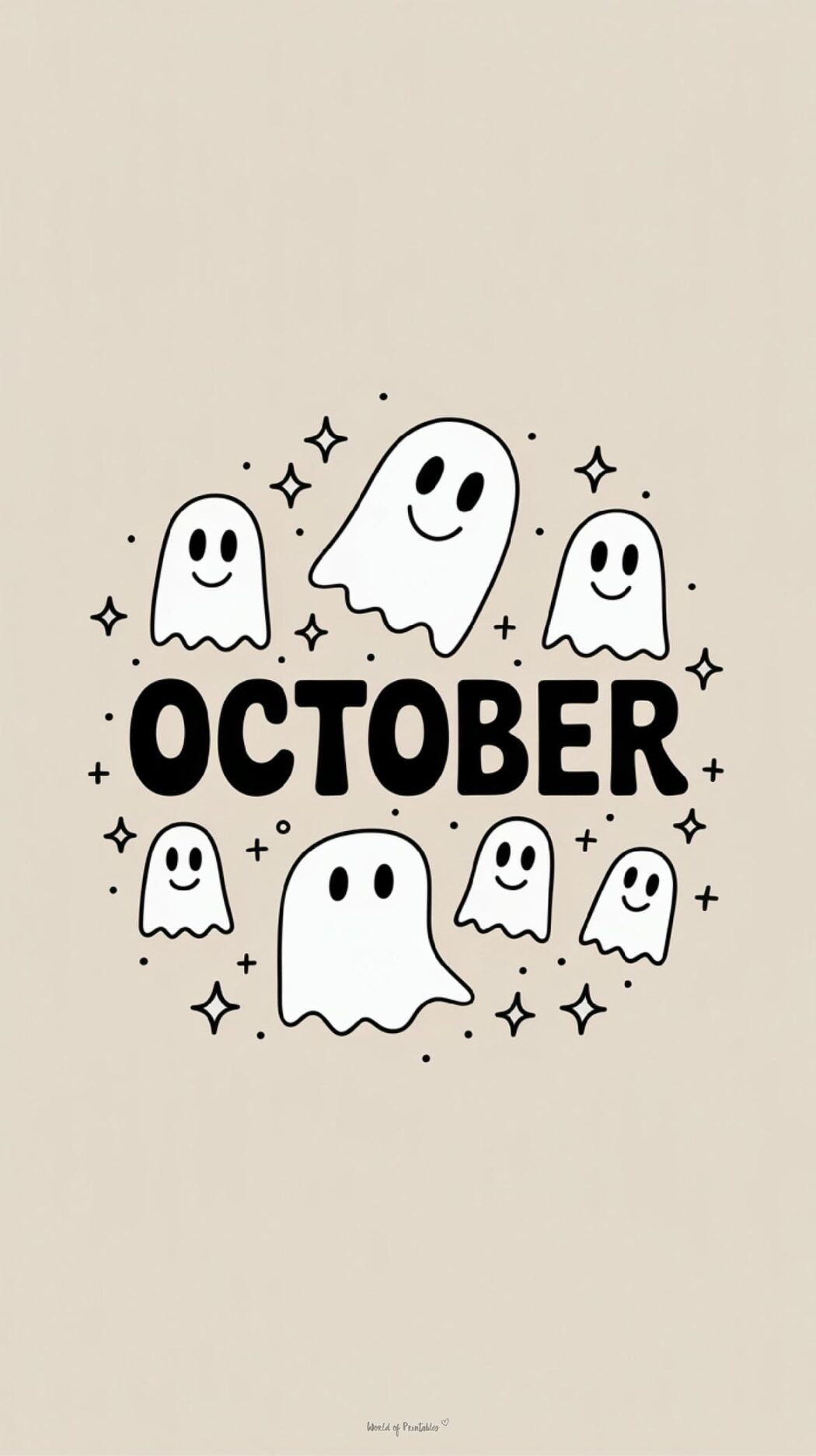 Cute & Spooky October Phone Wallpapers