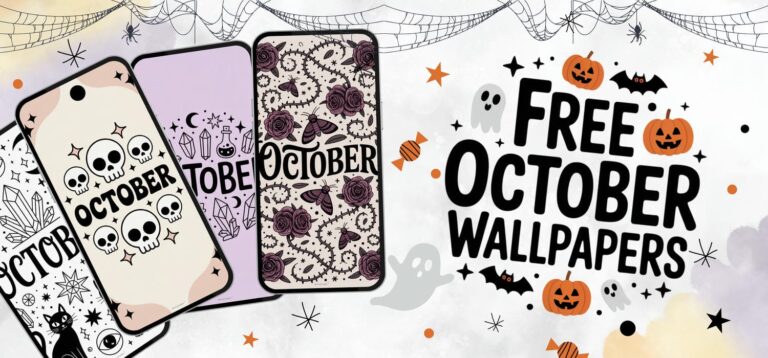 Cute & Spooky October Phone Wallpapers