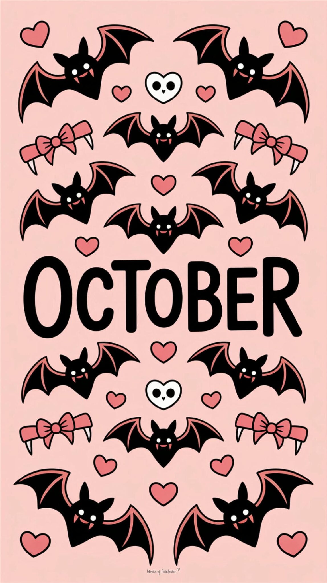 Cute & Spooky October Phone Wallpapers