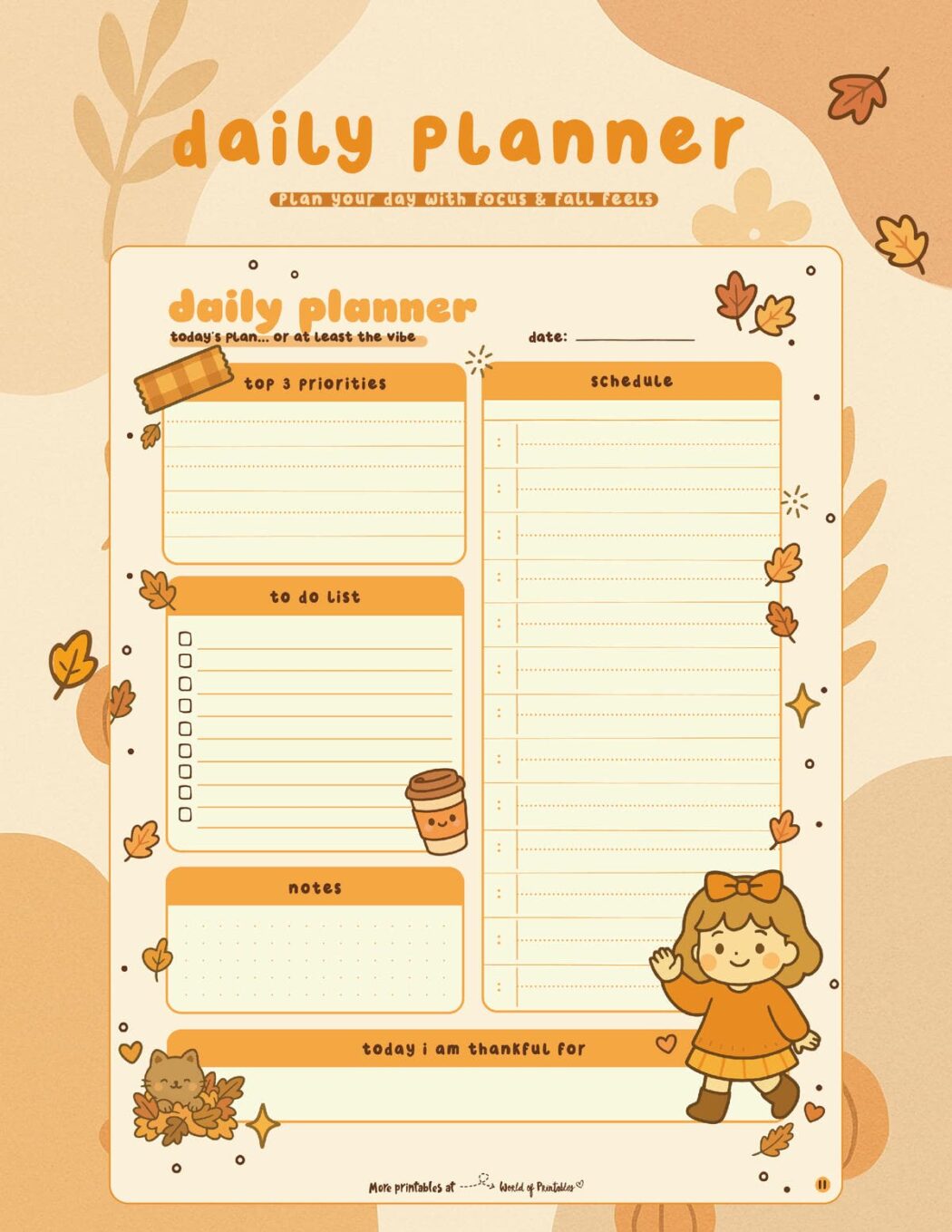 Cute Printable Fall Planner: 45+ Pages of Pumpkin-Spiced Goodness ...